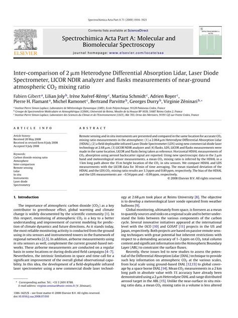 Pdf Inter Comparison Of 2 μm Heterodyne Differential Absorption Lidar