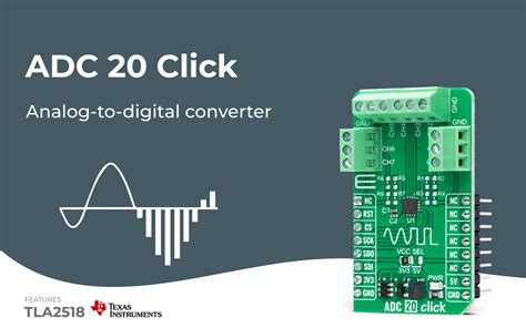 ADC 20 Click Featuring An Successive Approximation Register Analog To Digital Converter MIKROE