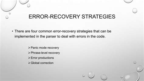 Error Recovery Strategies And Yacc Compiler Design Pptx