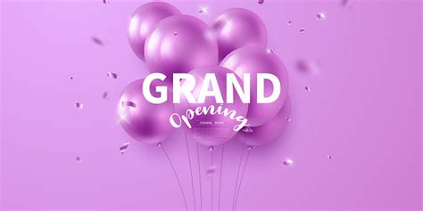 풍선으로 오프닝 카드를 디자인하세요 아름 다운 비즈니스 기호 템플릿 벡터 일러스트 레이 션 0명에 대한 스톡 벡터 아트 및 기타