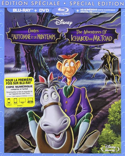 The Adventures Of Ichabod And Mr Toad [blu Ray] Uk Dvd