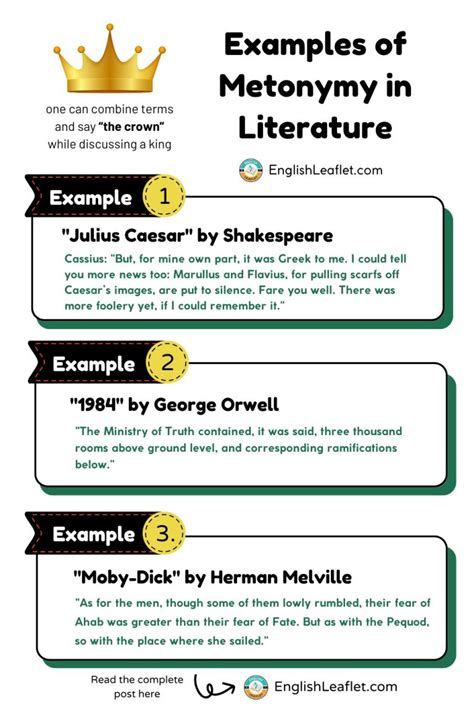 Examples Of Metonymy In Literature Englishleaflet