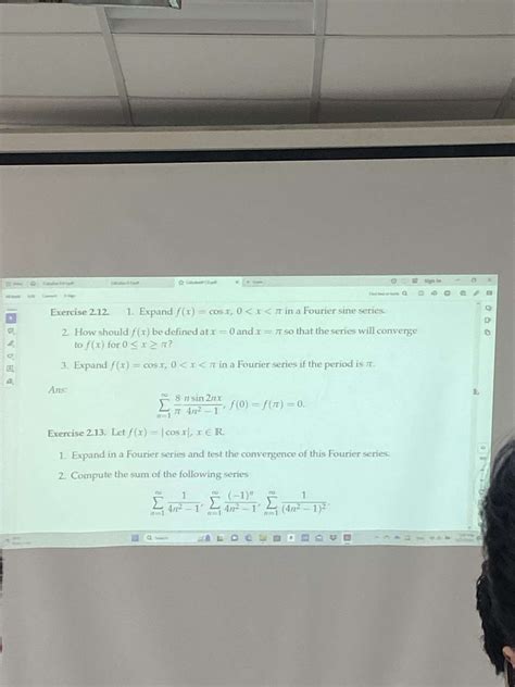 Exercise 212 1 Expand F X X 0x In A Fourier StudyX