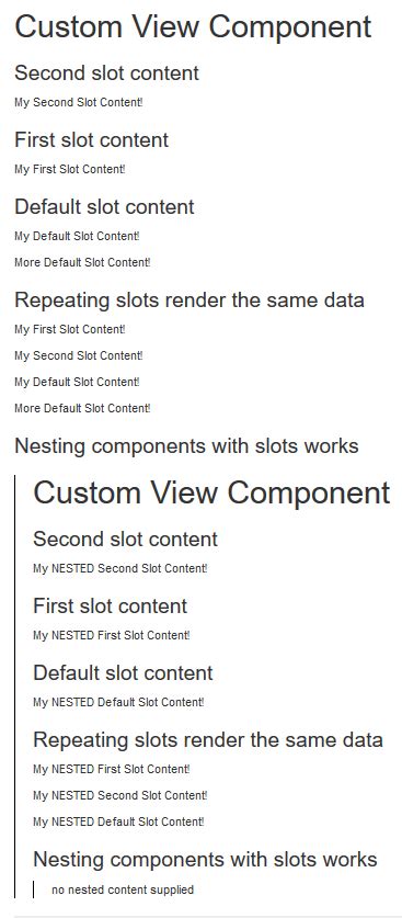 Proposal View Component Slots · Issue 4901 · Dotnetaspnetcore · Github