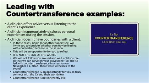 Transference And Countertransference Pptx Mental Health Diseases And Conditions