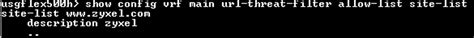 How Do I Check The Allow List Of The Url Threat Filter On Usg Flex