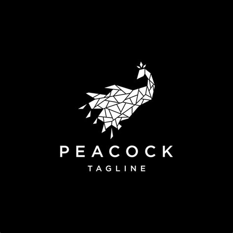Peacock Line Art Logo Vector Icon Design Template 13532724 Vector Art