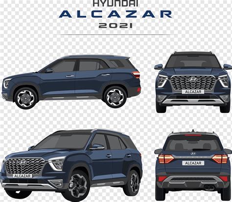 Hyundai Alcazar 2022 Suv Car Different Views Png Pngwing