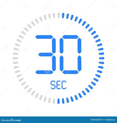 Digital Clock Countdown Time Vector Timer Stopwatch Round Second Timer