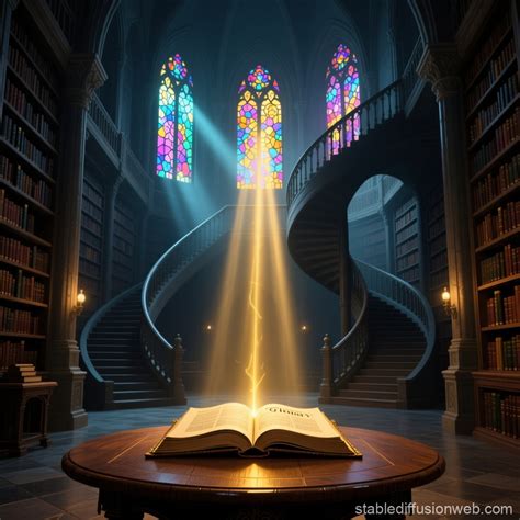 Fantasy Gothic Library Prompts Stable Diffusion Online