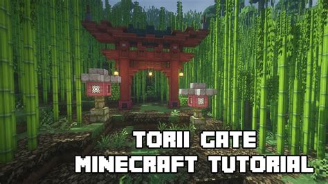 Minecraft Build Tutorial Japanese Torii Gate Youtube
