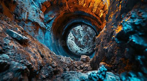 Vibrant And Mysterious Cave Passage Stock Illustration Illustration