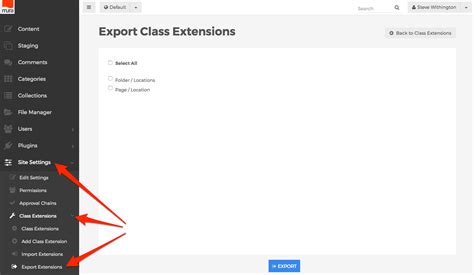 Export Multiple Class Extensions Mura Docs V70