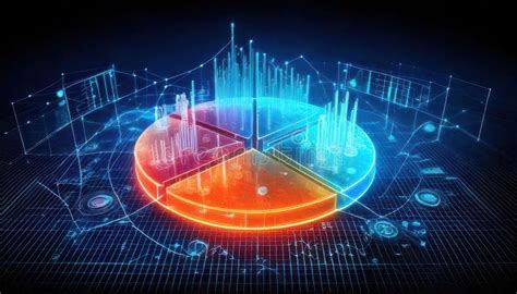 Vibrant Digital Pie Chart With Animated Data Visualizations Showcasing