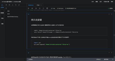 AI Studio基本操作 一 Notebook篇 hunkier