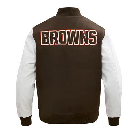 Nfl Brownwhite Cleveland Browns Classic Varsity Jacket