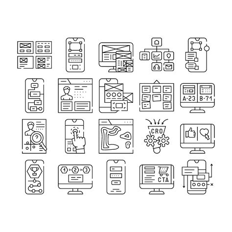 Ui Ux Web Interface App Icons Set 48358402 Vector Art At Vecteezy