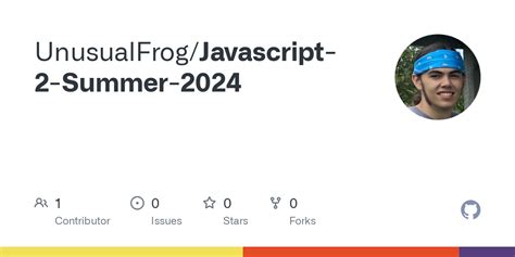 Github Unusualfrogjavascript 2 Summer 2024