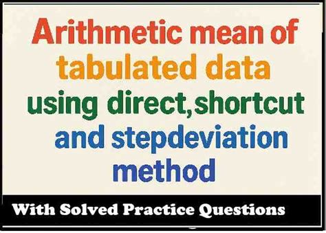 Arithmetic Mean Class 10 Concise Exe 24a Icse Maths Selina Solution