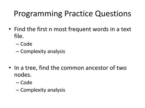 Ppt Programming Practice Questions Powerpoint Presentation Free