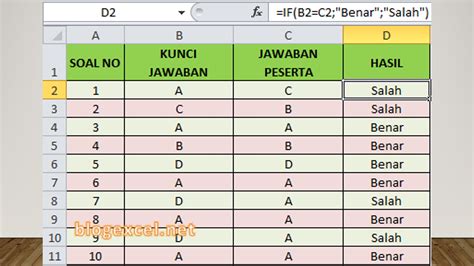 Contoh Rumus IF Blog Tutorial Microsoft Excel