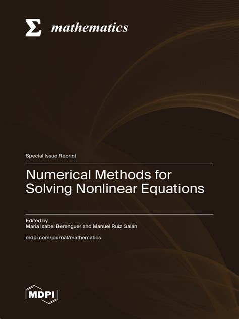 Numericalmethodsforsolvingnonlinearequations Pdf Zero Of A