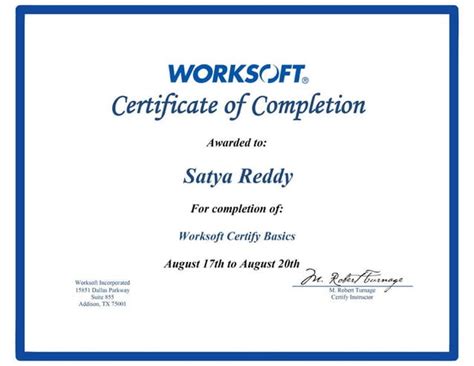 Worksoft Training Certificatesworksoft Certify Basics