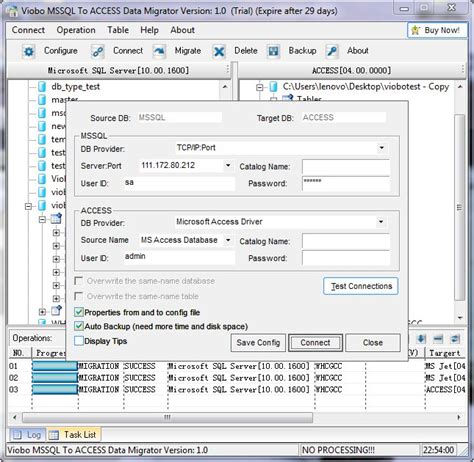 Viobo Mssql To Access Data Migrator Pro Portable Download Softpedia
