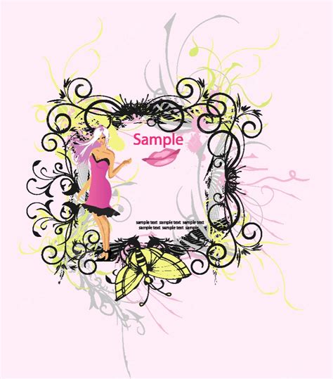 Vector Illustration Curl Decoration Design Background Wallpaper Image