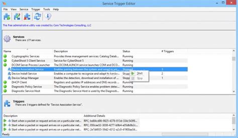 Download Service Trigger Editor