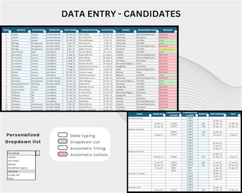 Recruitment Tracker Excel Template Recruit Track Dashboard Vacancies And Candidates