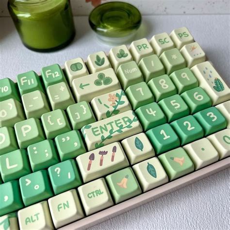 Kawaii Cat Keyboard Keycaps Set Caffee Cat Artofit