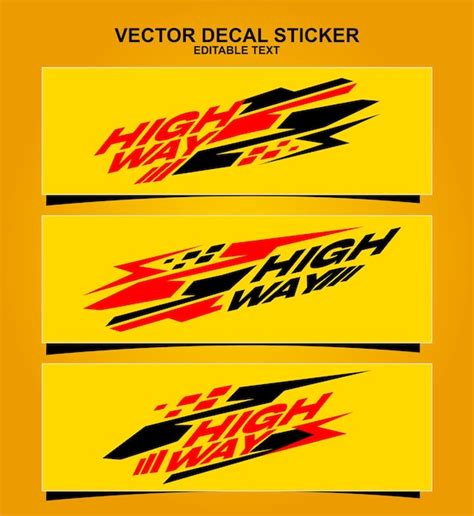 데칼 스티커 레이스 스포츠 디자인 고속도로 프리미엄 벡터