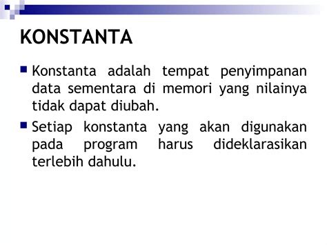 Nilai Variabel And Konstanta Ppt