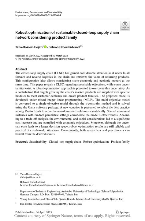 Robust Optimization Of Sustainable Closed Loop Supply Chain Network
