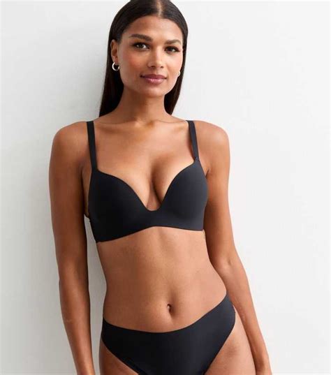 Black Comfort Smooth Push Up Bra New Look