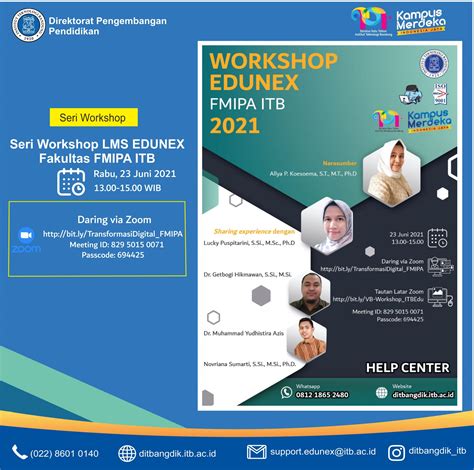 Seri Workshop Lms Edunex Bersama Fakultas Fmipa Direktorat