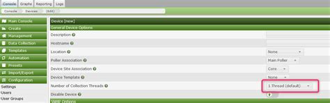 When Creating A Device Default Setting For Device Threads May Be Ignored Issue Cacti