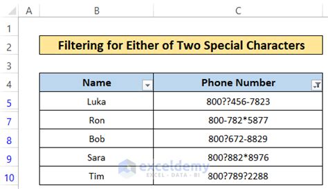How To Filter Special Characters In Excel 3 Methods