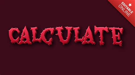 Calculate Horror Text Effect Generator