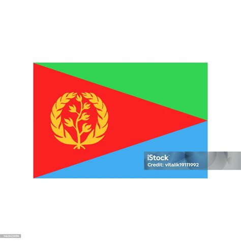 Eritrea Flag State Flag Flat Style Stock Illustration Download Image