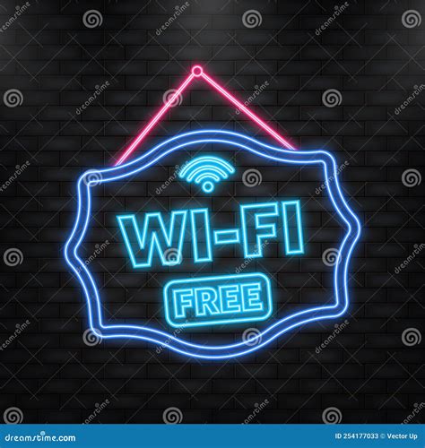 Wifi Free Internet Network 3d Vector Icon Stock Vector Illustration Of Neon People 254177033