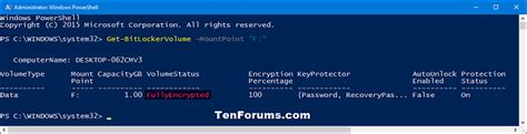 Check BitLocker Drive Encryption Status In Windows 10 Tutorials