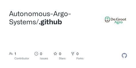 GitHub Autonomous Argo Systems Github