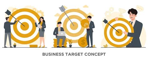 Premium Vector Flat Vector Business Objective Goal Or Target Concept