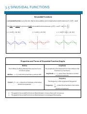 Understanding Sinusoidal Functions Properties Graphs And Course Hero