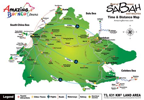 Maps Of Sabah Amazing Borneo Tours