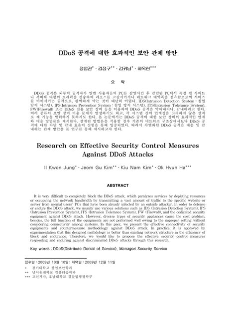 Research On Effective Security Control Measures Against Ddos Attacks Pdf