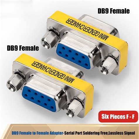 GetUSCart Warmstor Pack Pin RS Serial Cable DB Female To Female Mini Gender Changer