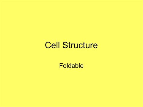 PPT Cell Structure PowerPoint Presentation Free Download ID